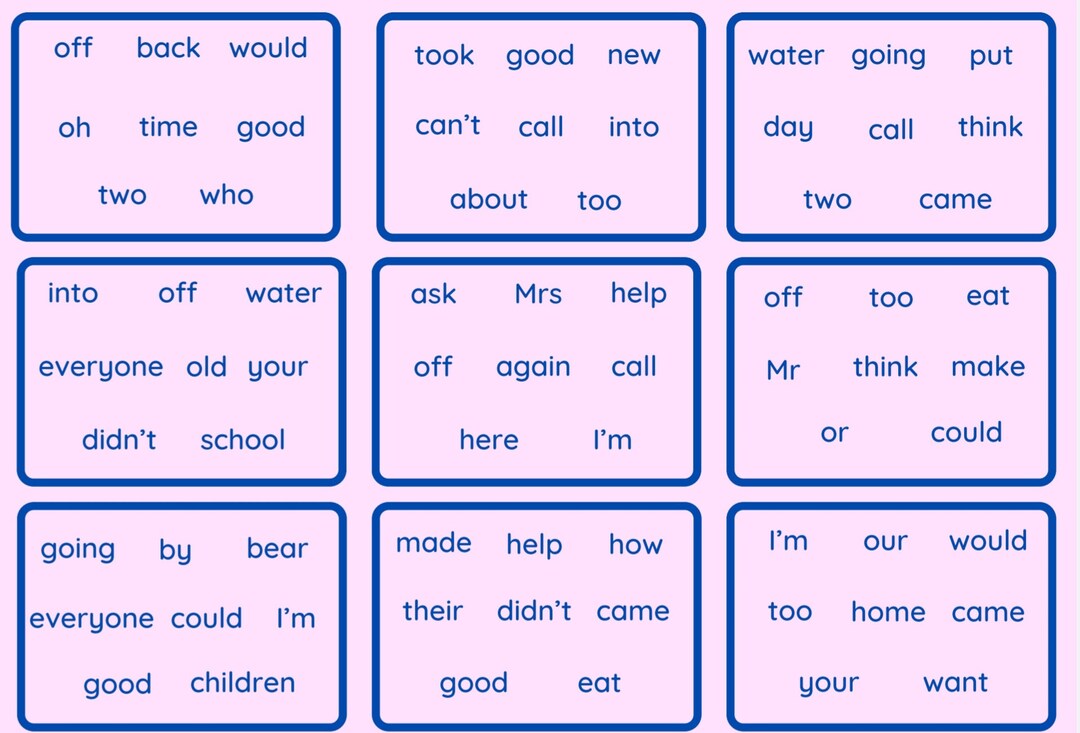 Spot It/dobble Sight Words Game Level 2 - Etsy