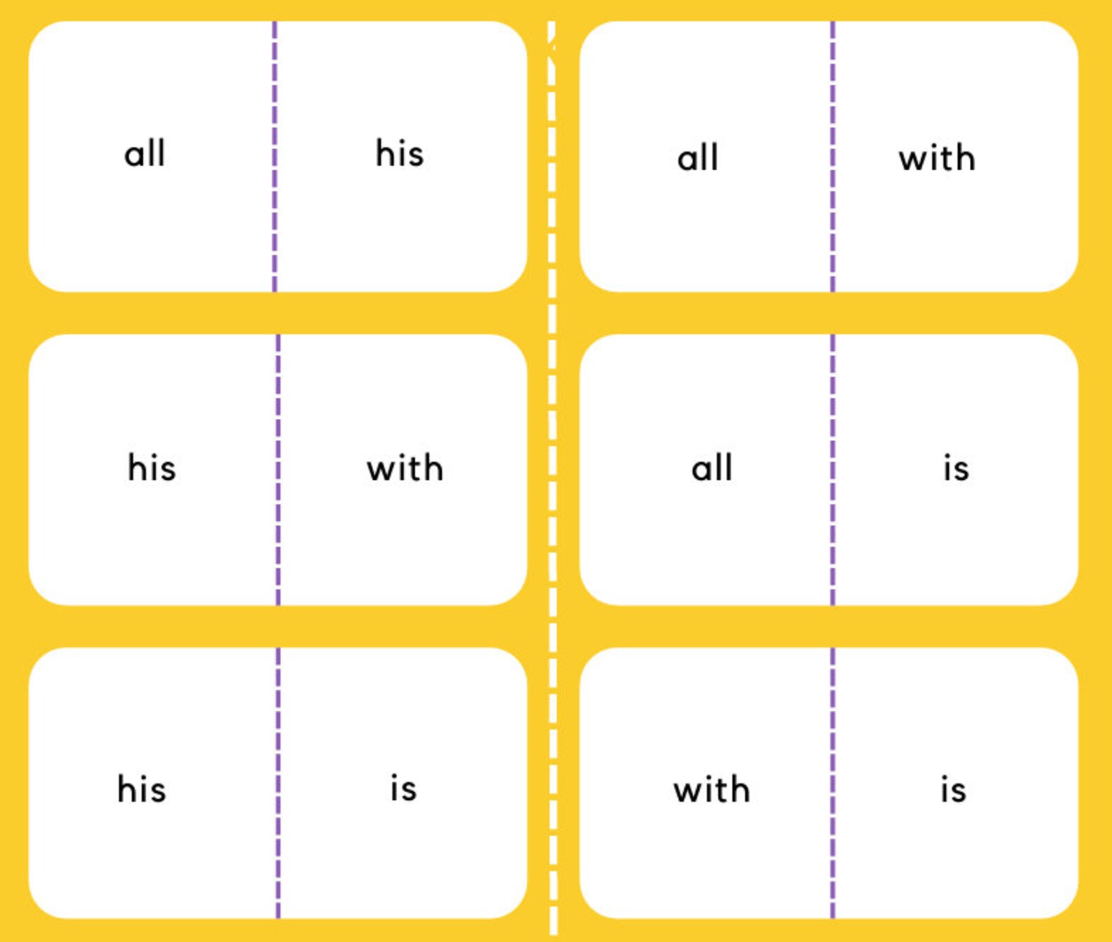 Sight Words Dominoes - Set 2 - Etsy