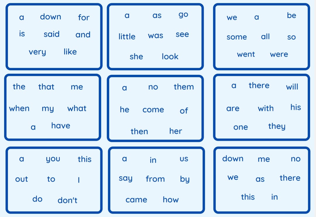 Spot It/dobble - Sight Words Game- Level 1 - Etsy