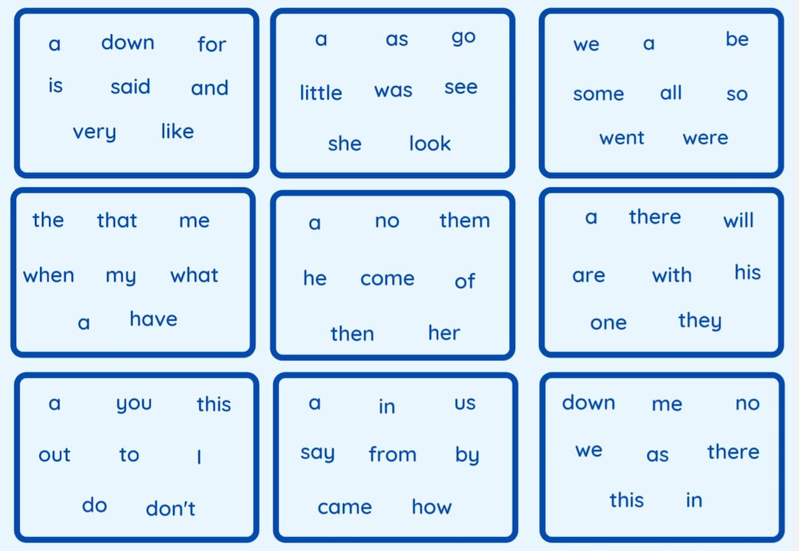 Spot It/dobble - Sight Words Game- Level 1 - Etsy