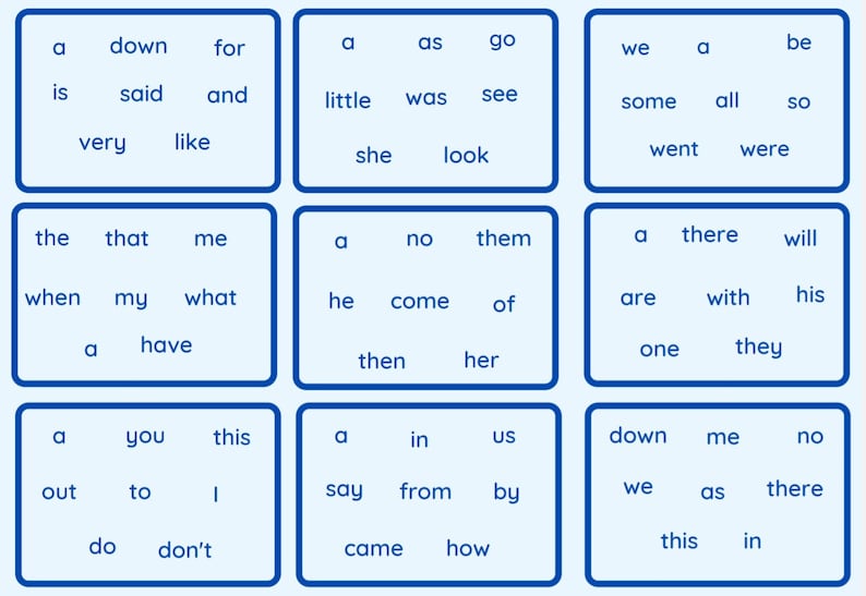 Spot It/dobble - Sight Words Game- Level 1 - Etsy