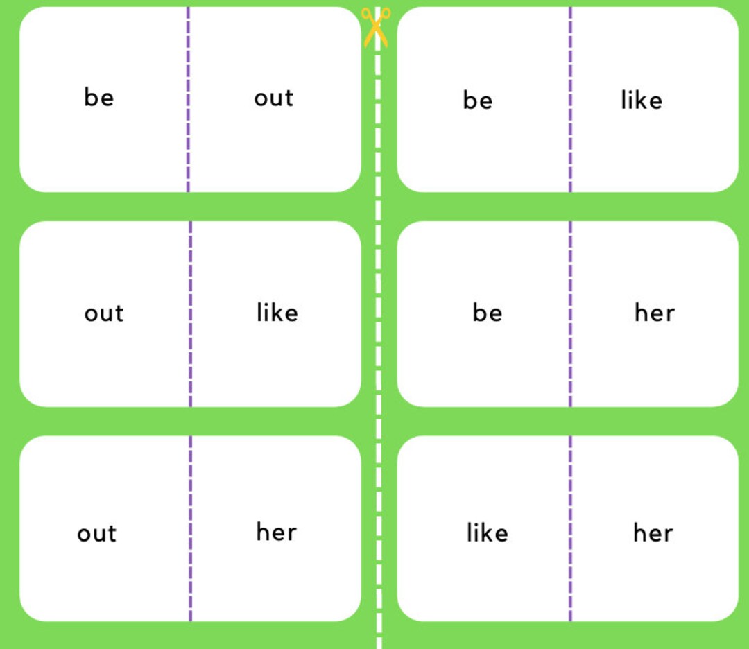 Sight Words Dominoes Set 3 - Etsy