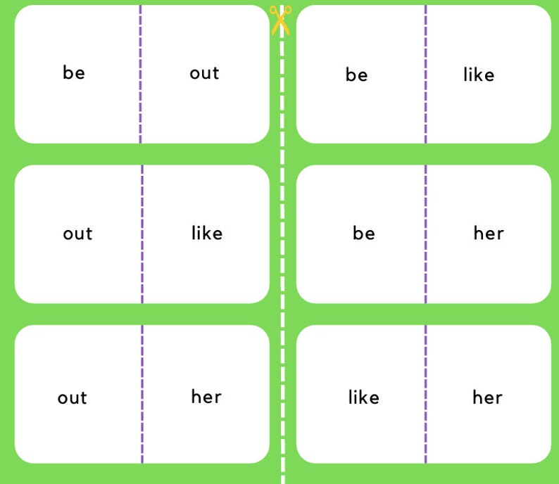 Sight Words Dominoes Set 3 - Etsy