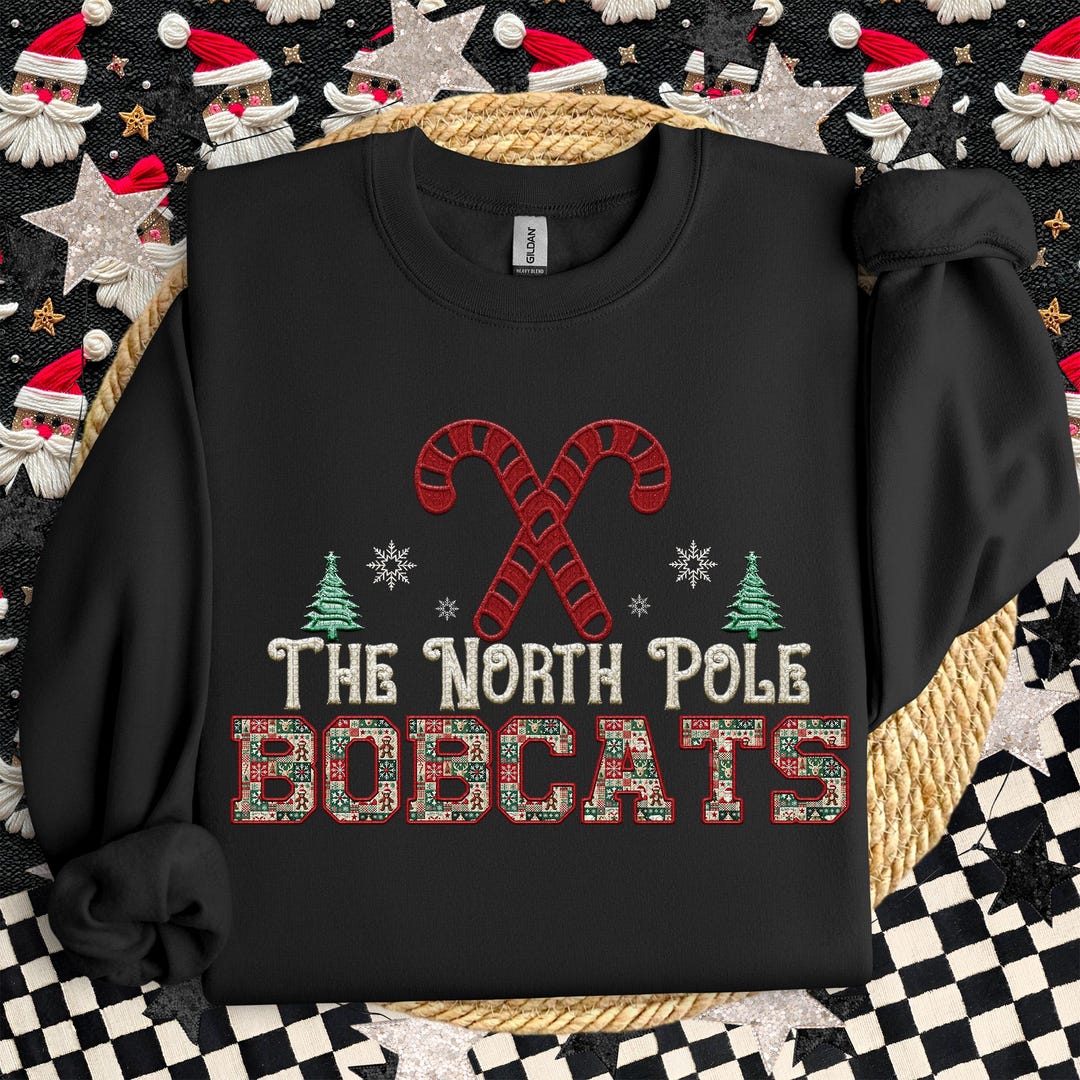 Bobcats Christmas Themed Mascot PNG Christmas School Spirit, Holiday ...
