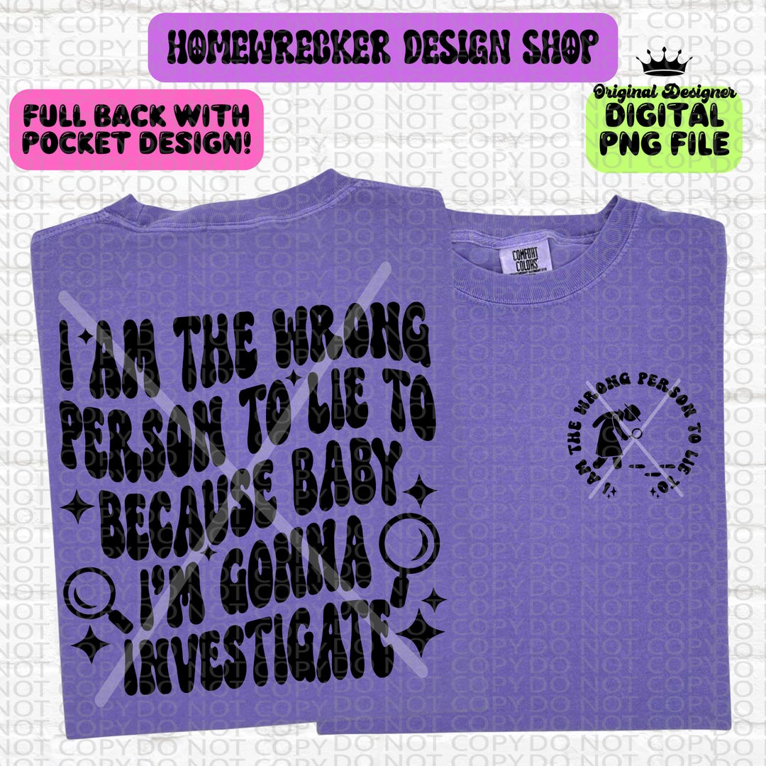 I Am the Wrong Person to Lie to PNG | Retro Font Wavy Style | Bold ...