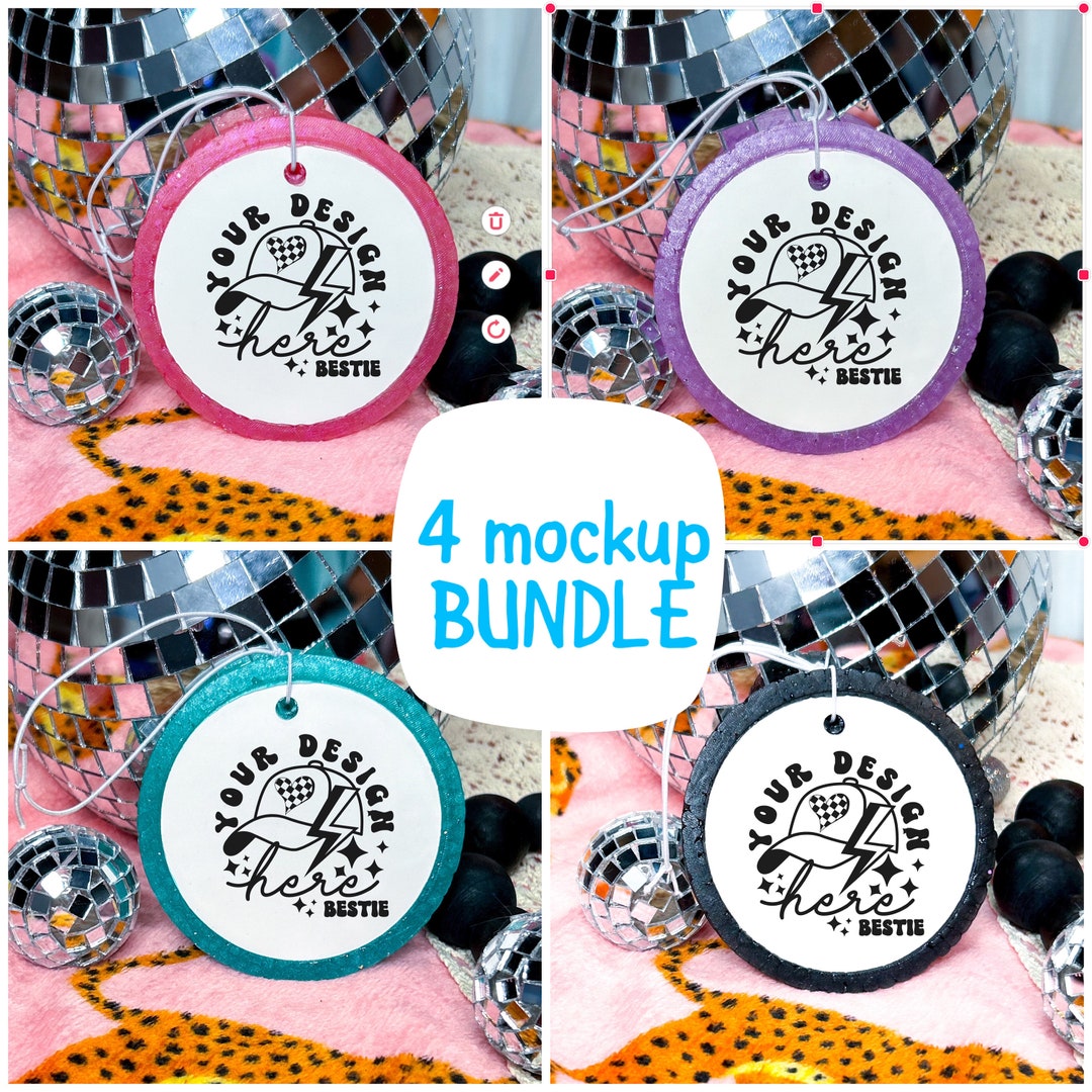 Round Freshie Mock up Photos, 4 Pack Bundle - Etsy