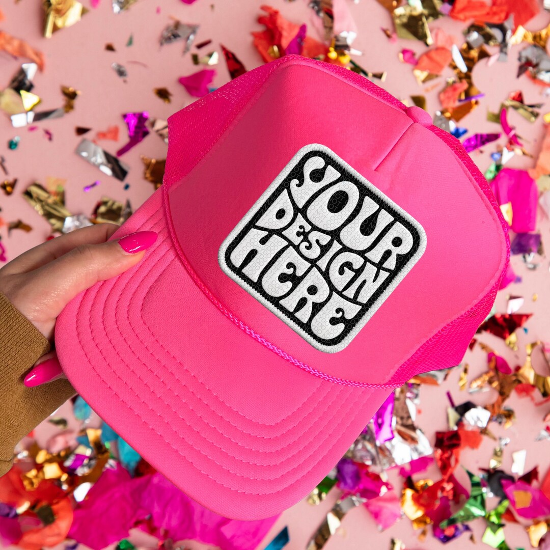Trucker Hat Mockup, Neon Pink, Hat Mock up Photo, Digital Download - Etsy
