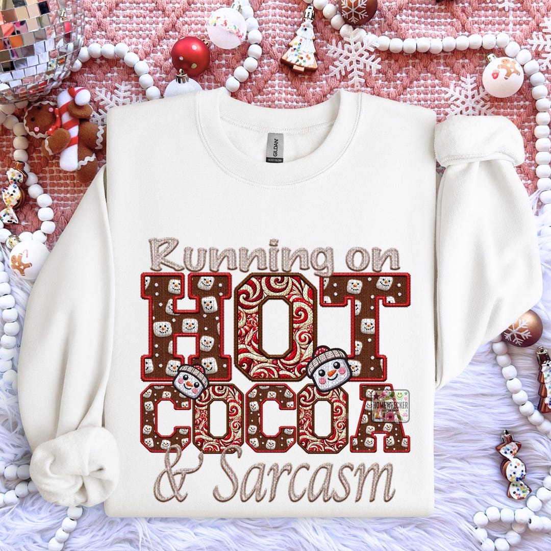 Hot Cocoa PNG Running on Hot Cocoa and Sarcasm - Etsy