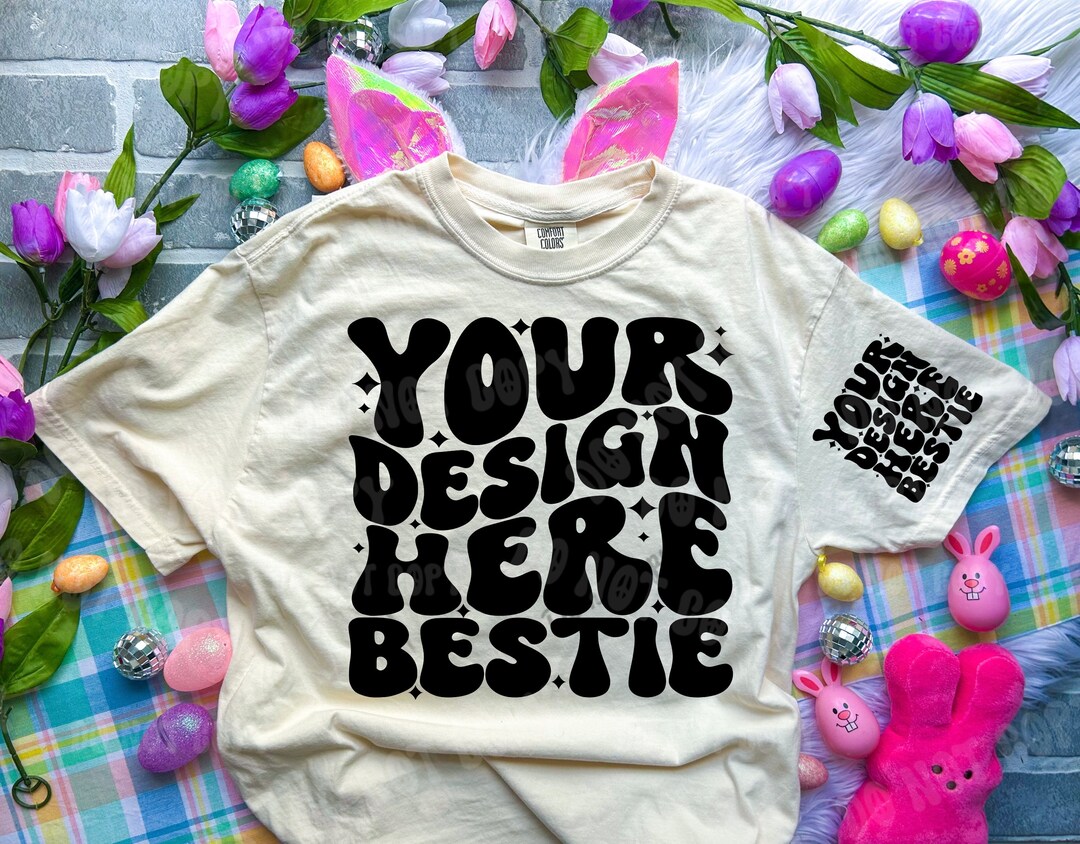 Comfort Colors Mockup, CC1717 Ivory, Easter Mock Up, Spring Flay Lay ...
