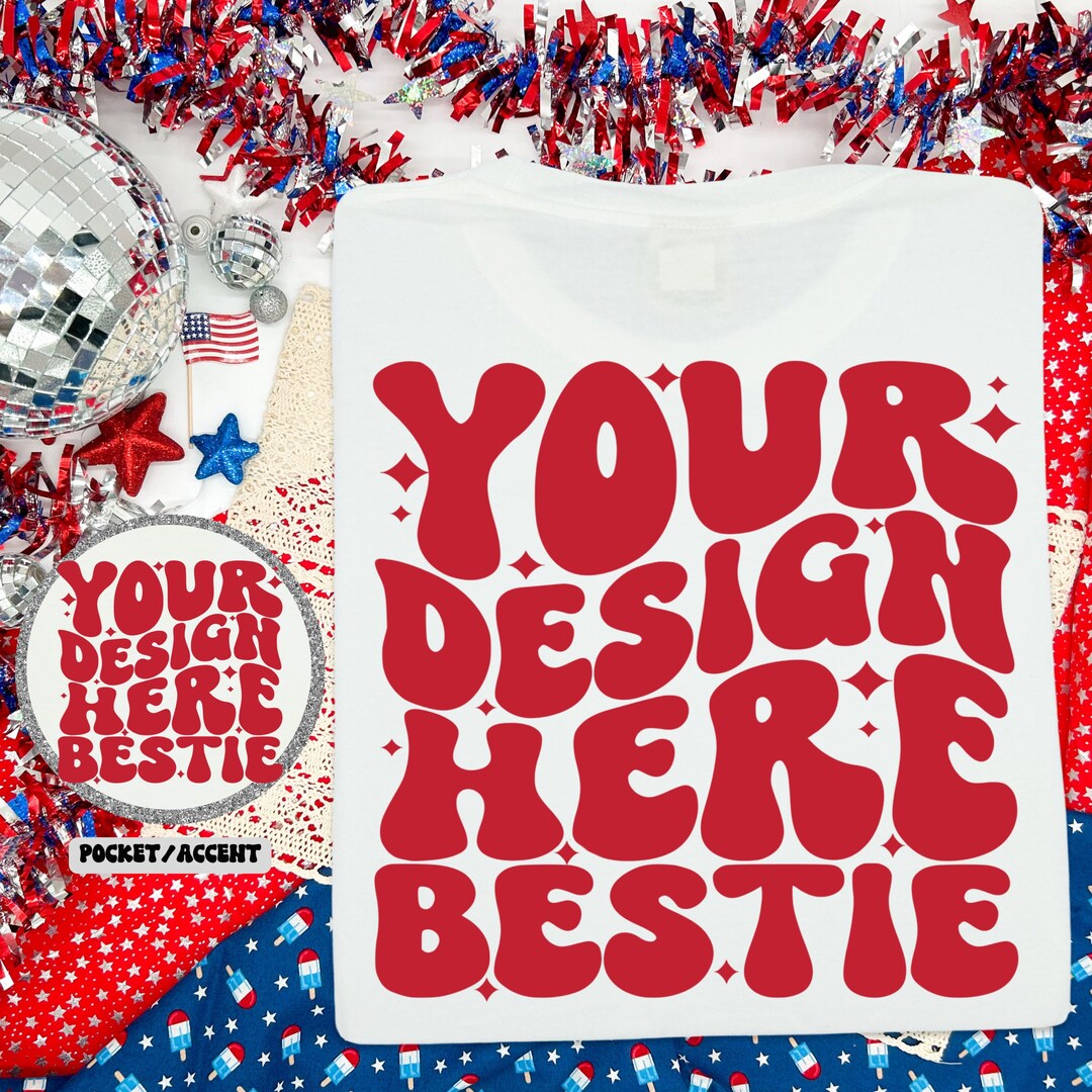 Comfort Colors Tshirt Mockup, CC1717 White, Patriotic 4th of July, Back ...