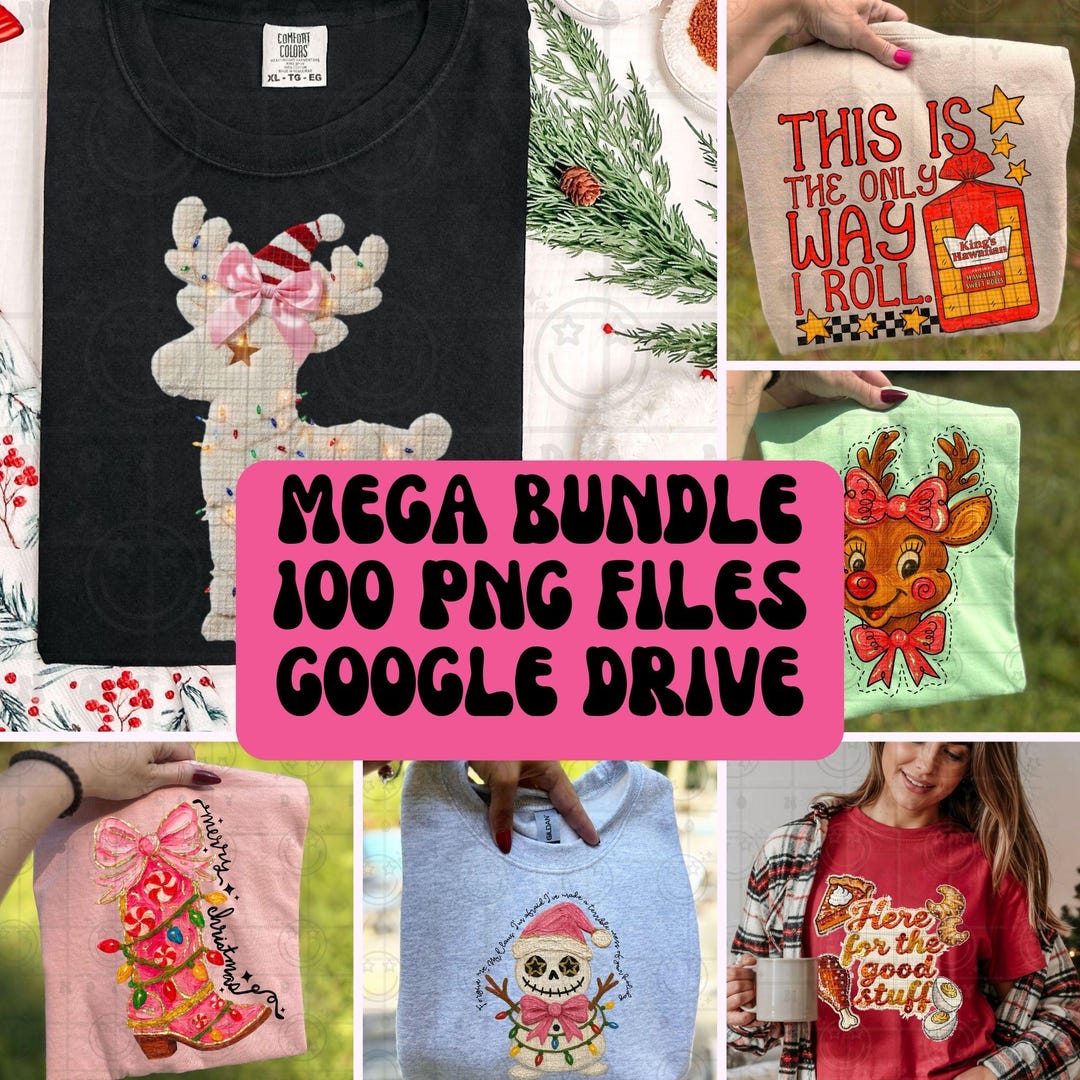 Holiday MEGA BUNDLE 100 PNG Digital Files Mix of Everyday Thanksgiving ...