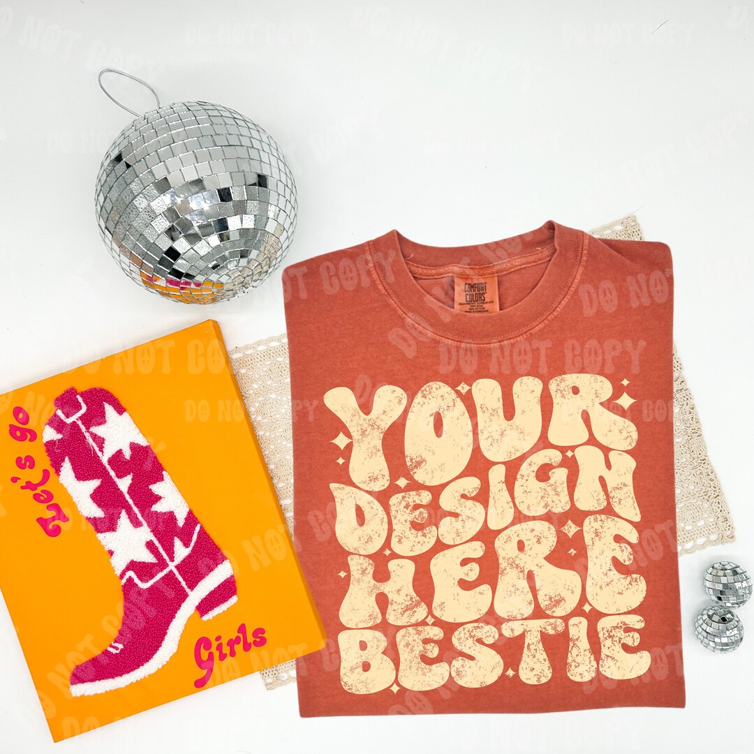 Comfort Colors Tshirt Mockup, CC1717 Yam, Western Disco Balls, Digital ...