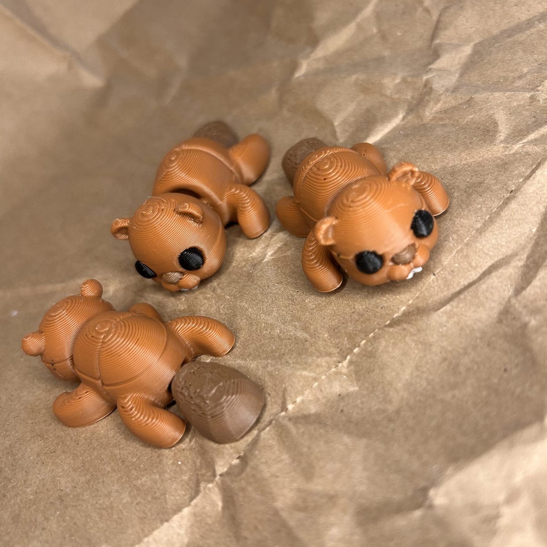 MINI BEAVER FIDGET! This Fun and Cute Mini Articulating Beaver! - Etsy