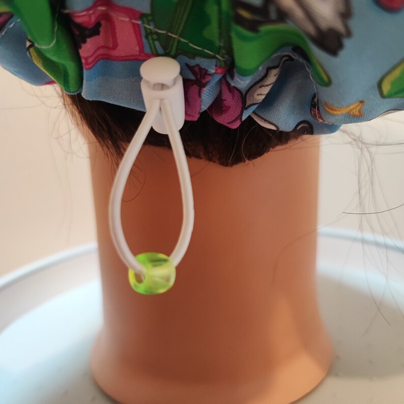 Pink Bin Chickens Scrub Cap, Hat, Nurse's Gift Idea Long Hair Scrub Hat ...