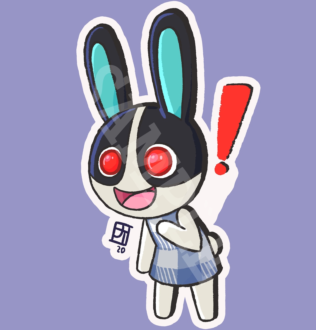 Dotty the Bunny (animal Crossing) Sticker Design, Animal Crossing ...