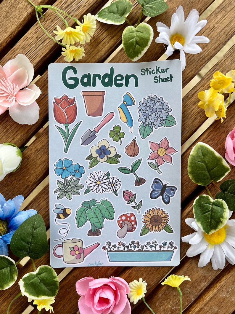 Gardening Sticker Sheet - Etsy