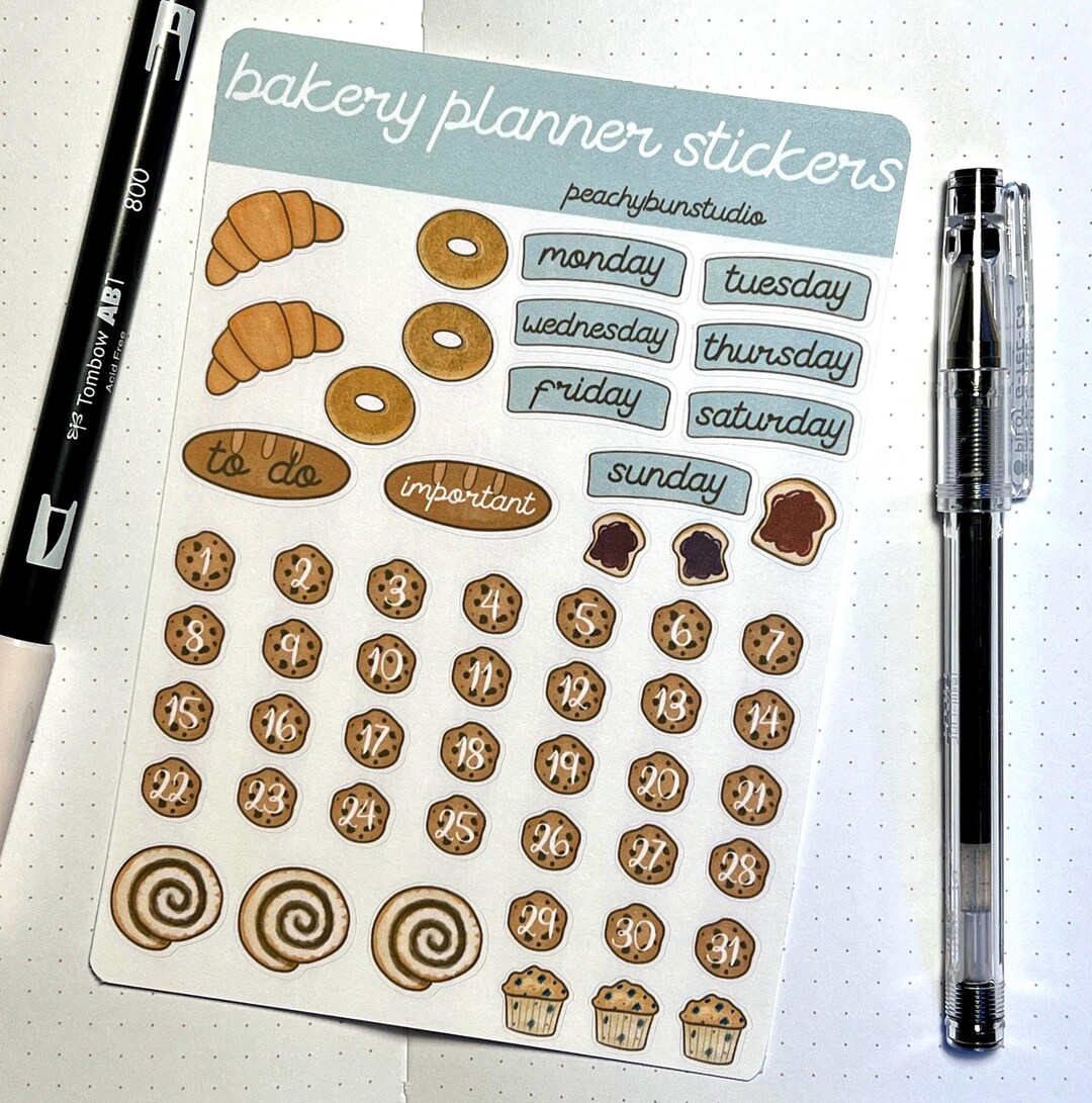 Bakery Planner Sticker Sheet - Etsy