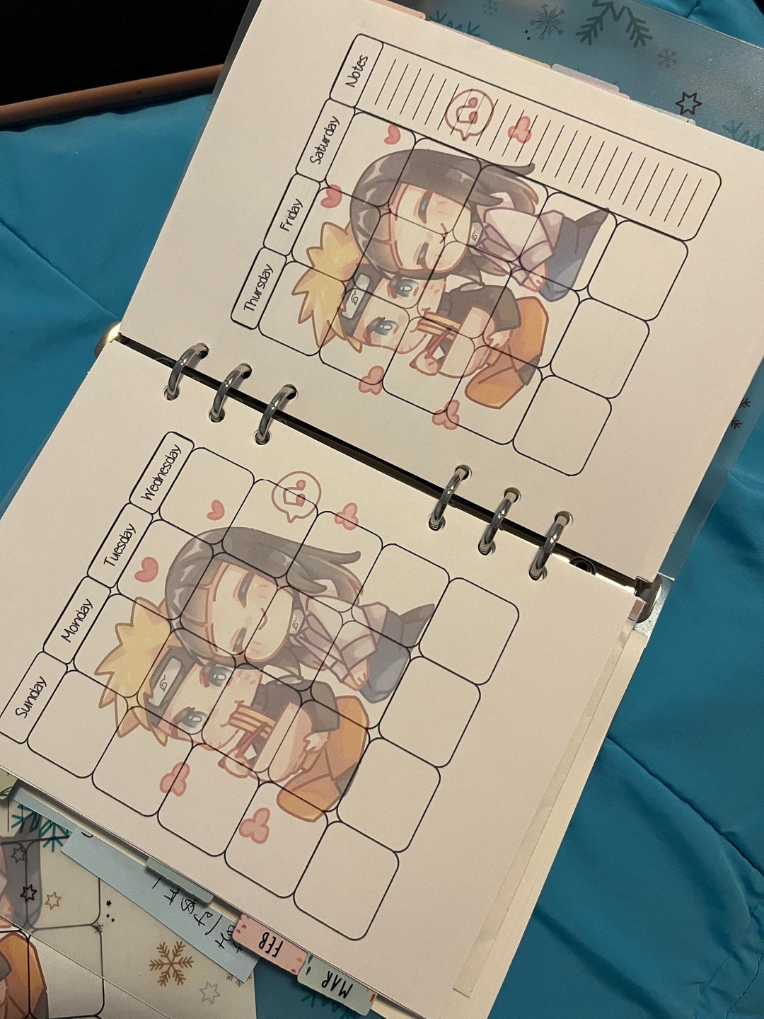 Cute Anime Couple Plain Digital Planner - Etsy
