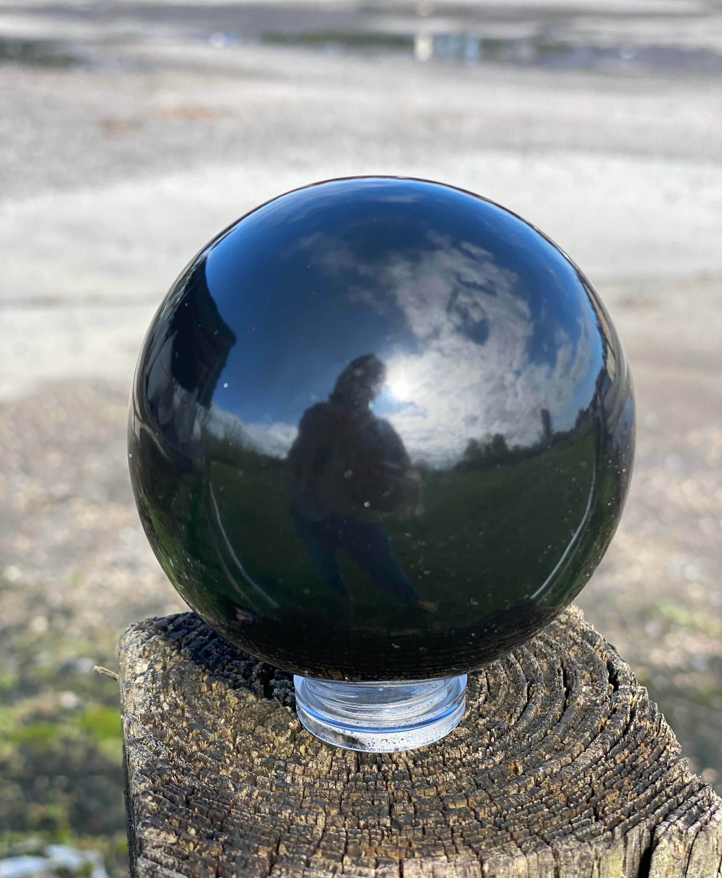 Black Obsidian Sphere Ball / Crystal Sphere 814 GMs | Etsy