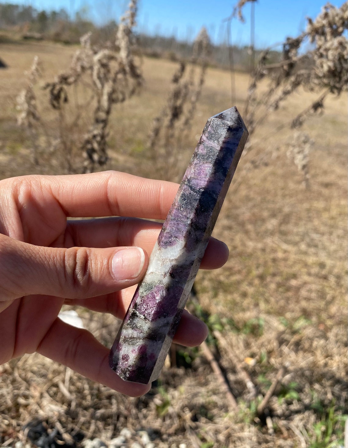 Natural Garnet Matrix 8 Faceted 108MM Metaphysical Healing - Etsy