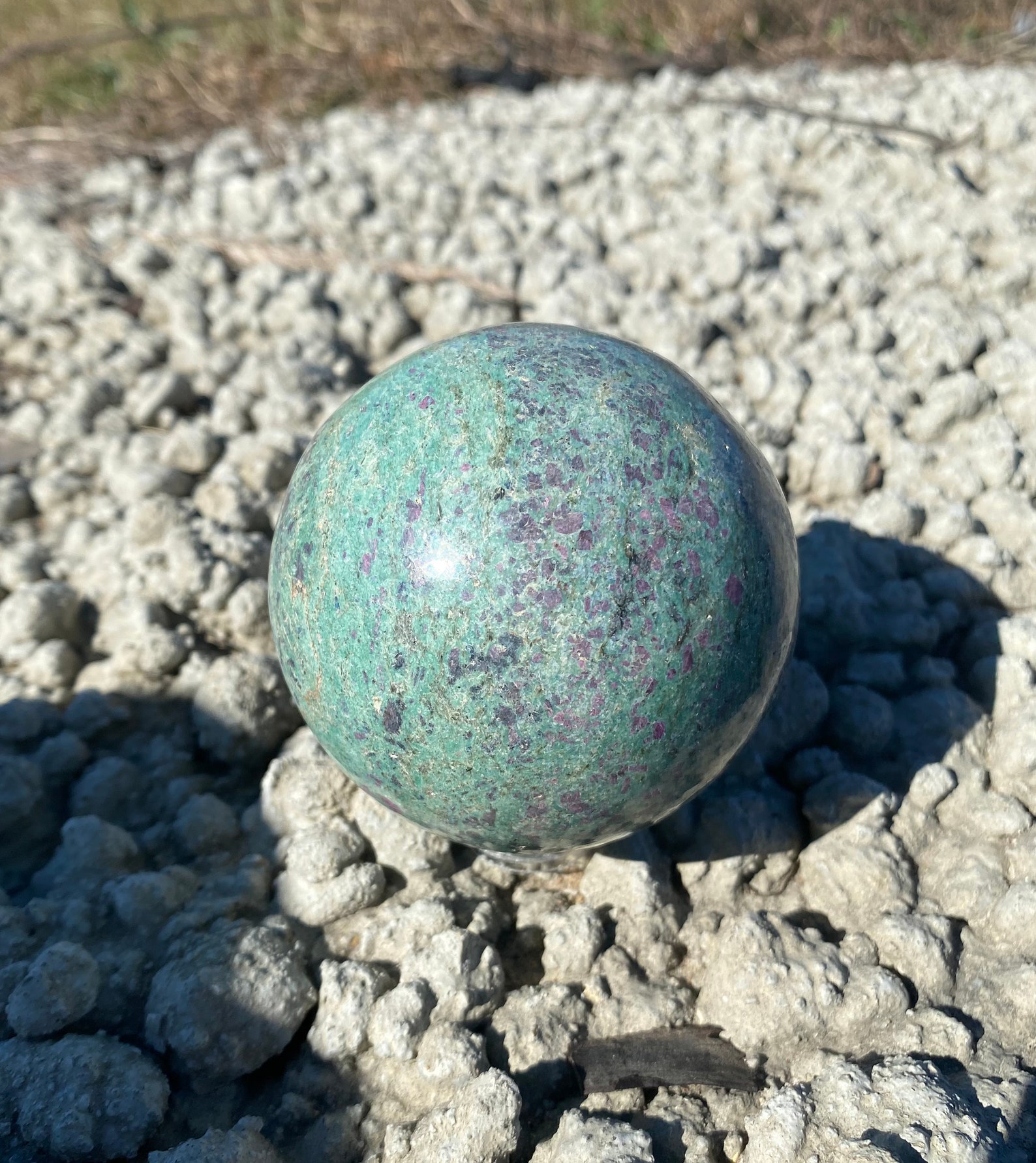 Ruby Fuchsite Sphere Ball / Round RUBY FUCHSITE Stone / Reiki - Etsy Israel