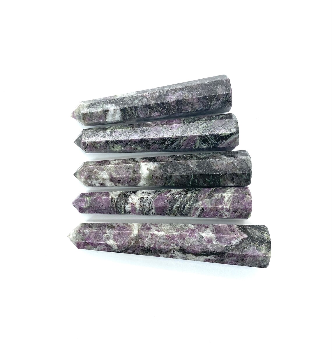 Garnet Matrix Healing 8 Facet Wand / Healing Crystal 95 GMs | Etsy