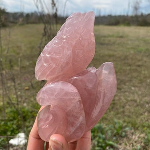 Unique Rose Quartz Natural Stone Bird Figurine - 574 Gms - Etsy