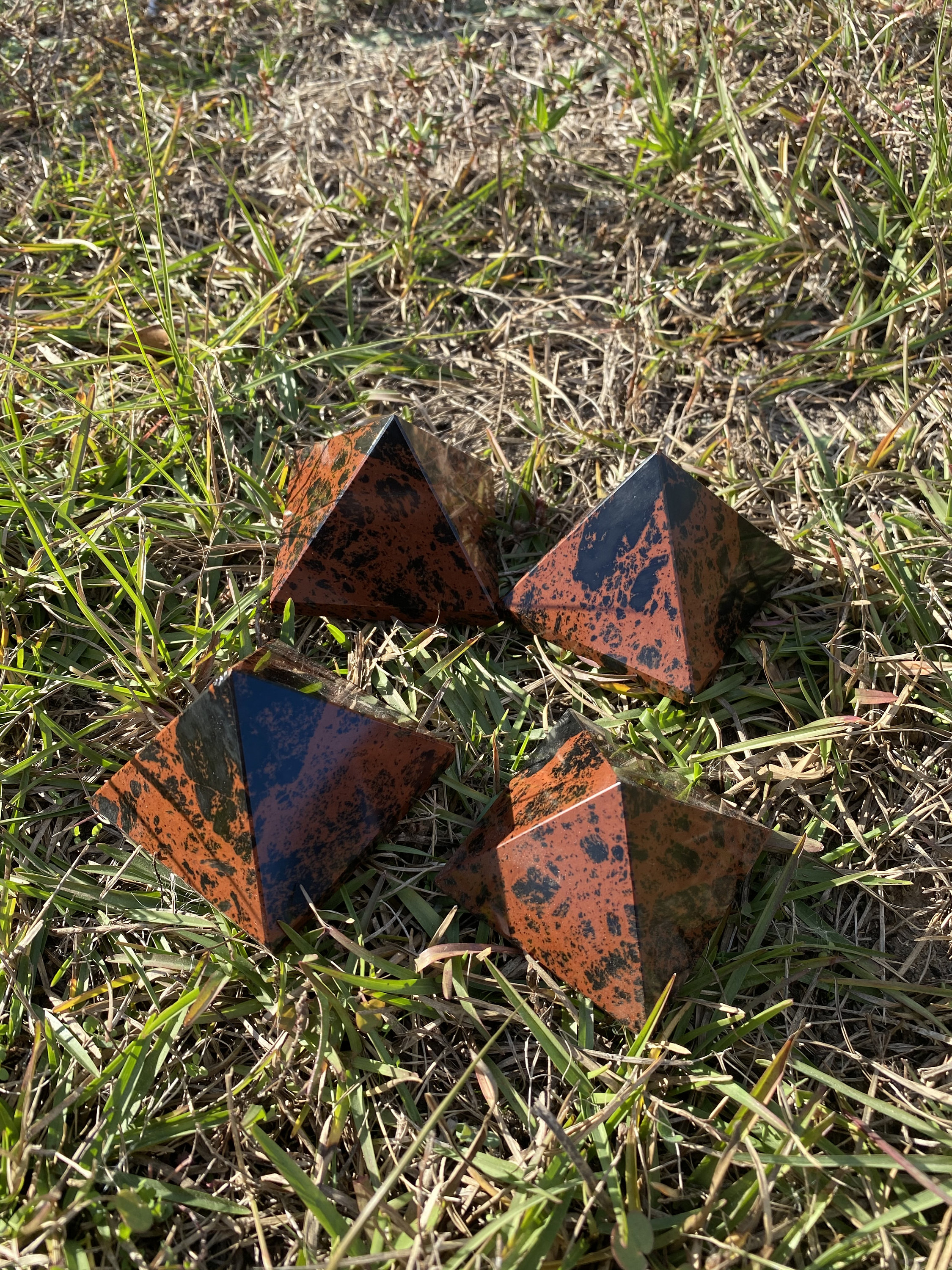 Mahogany Obsidian Pyramid / Crystal Gemstone Pyramid - Etsy
