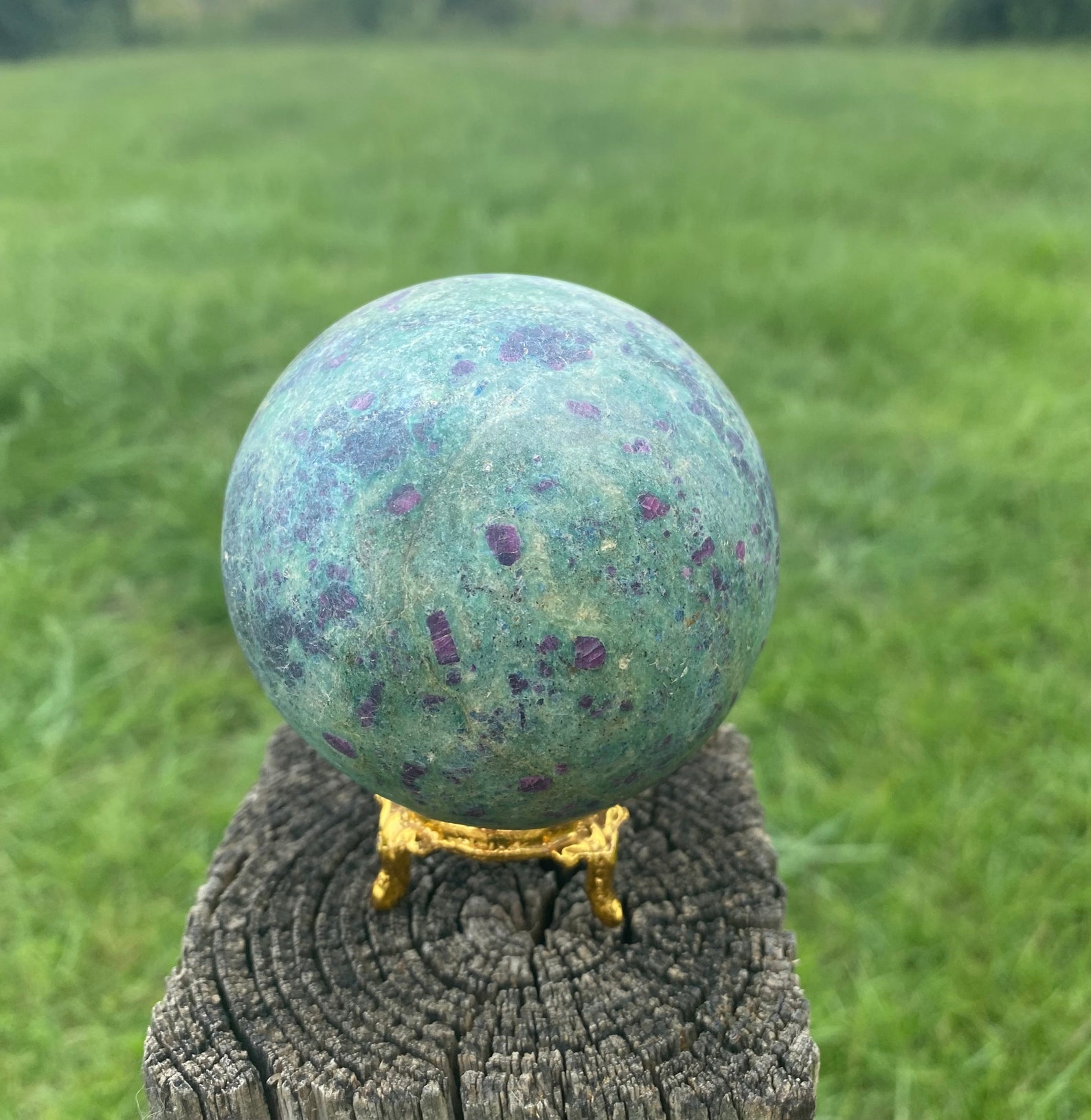 Ruby Fuchsite Sphere Ball - 724 Gms - Etsy