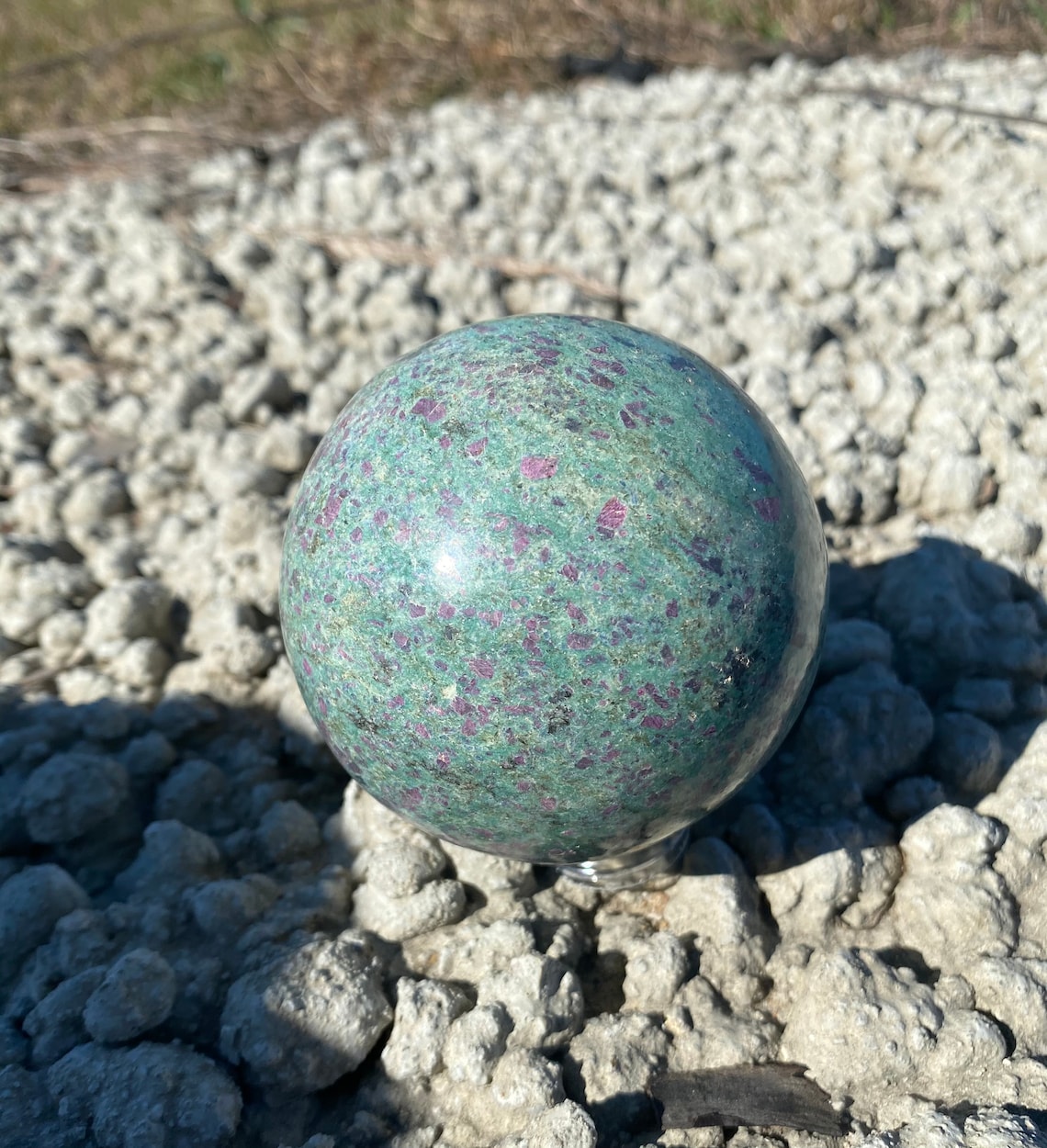 Ruby Fuchsite Sphere Ball / Round RUBY FUCHSITE Stone / Reiki - Etsy Israel