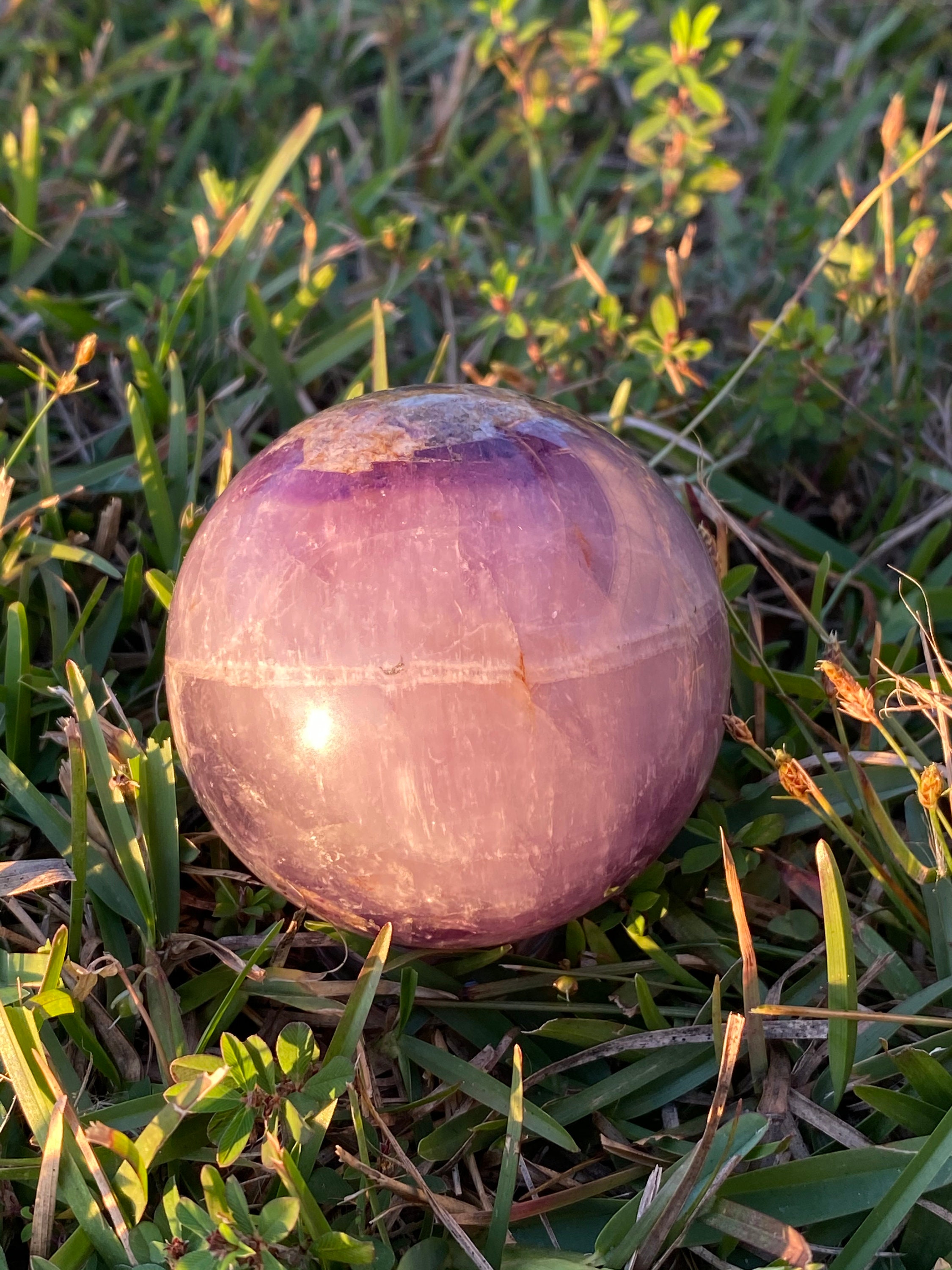 Large Chevron Amethyst Sphere / Crystal Sphere / Healing Reiki - Etsy