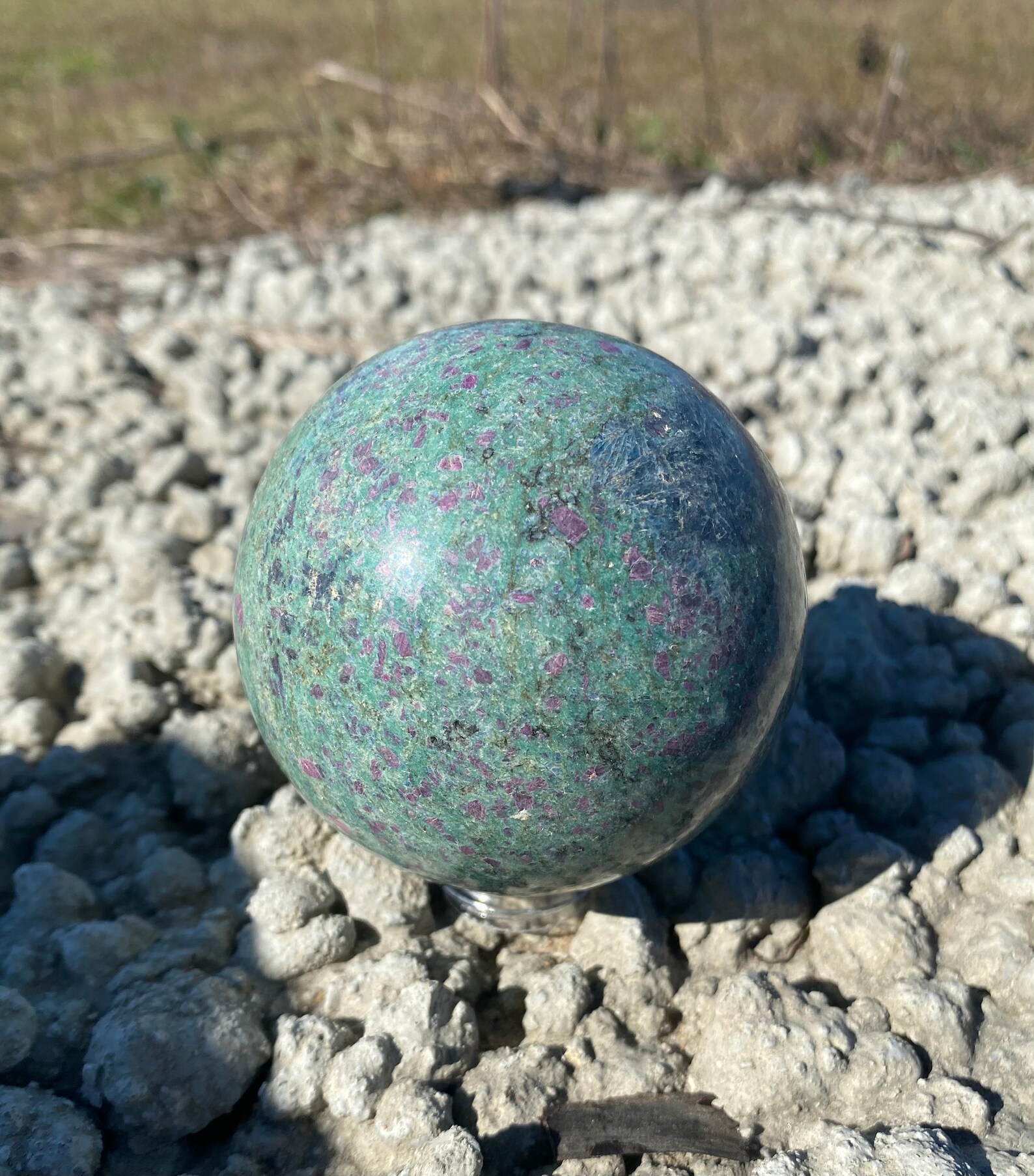 Ruby Fuchsite Sphere Ball / Round RUBY FUCHSITE Stone / Reiki - Etsy Israel