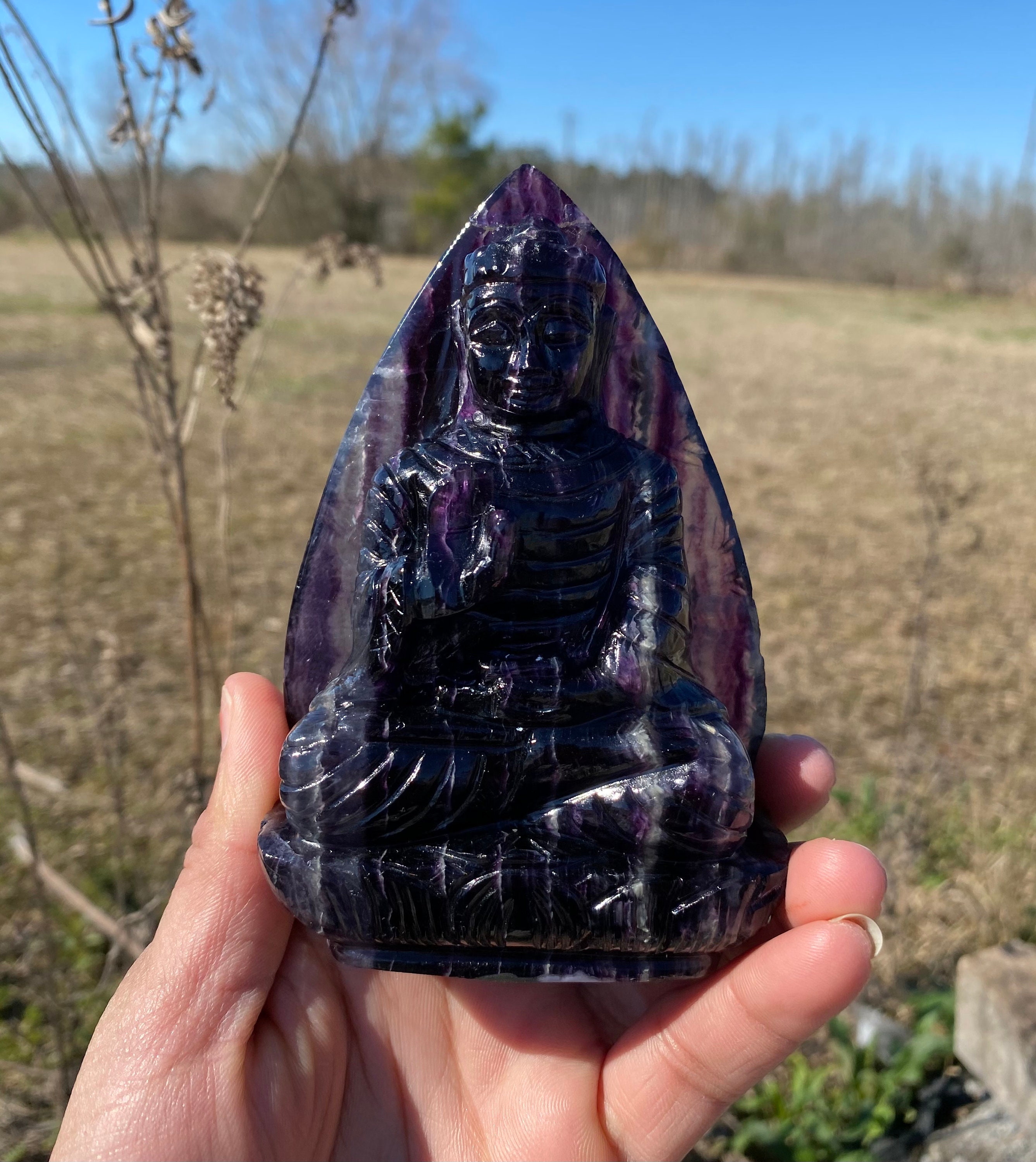 Unique Fluorite Buddha Figurine / Sitting Buddha Feng Shui | Etsy