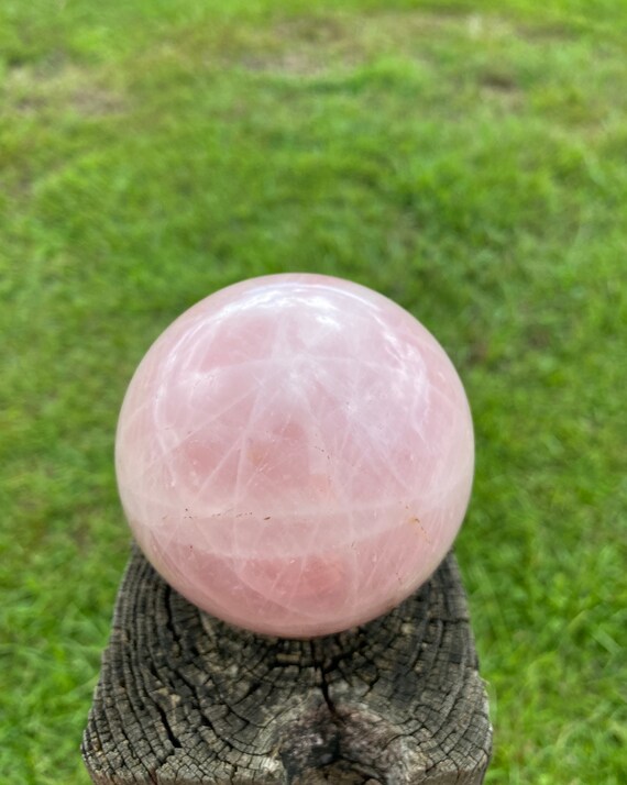 Rose Quartz Sphere Crystal Ball Rose Quartz Sphere Rose | Etsy