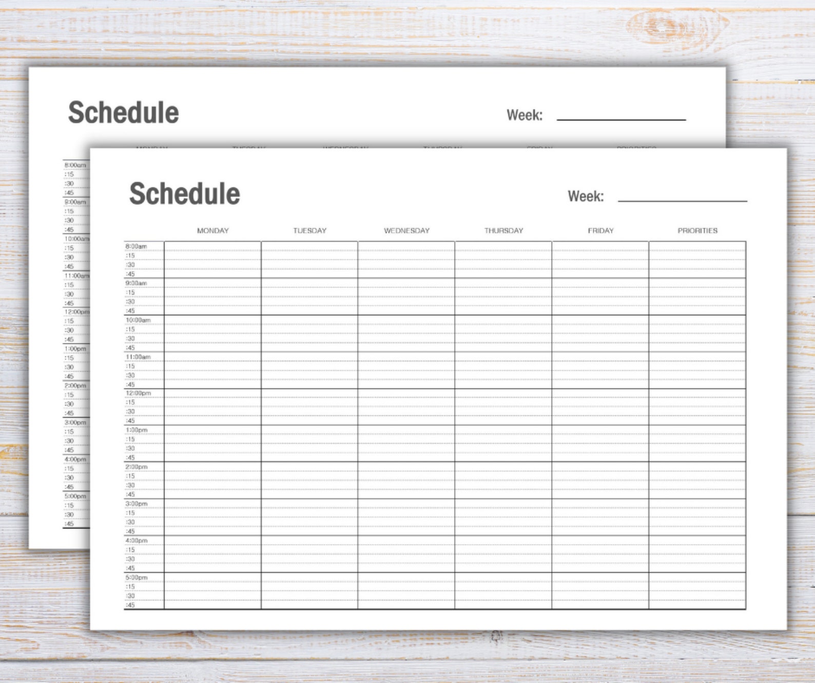 MONDAY-FRIDAY time Blocking Planner Daily Planner With 15 - Etsy