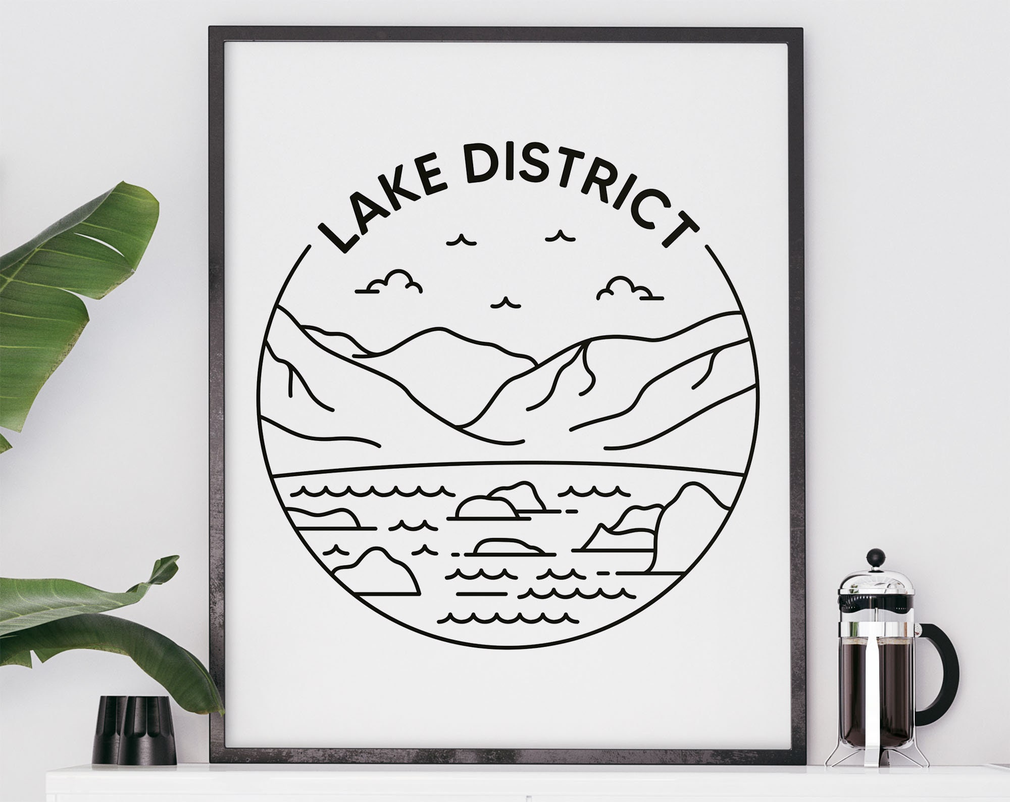 Lake District Print National Park Cumbria Poster | Etsy