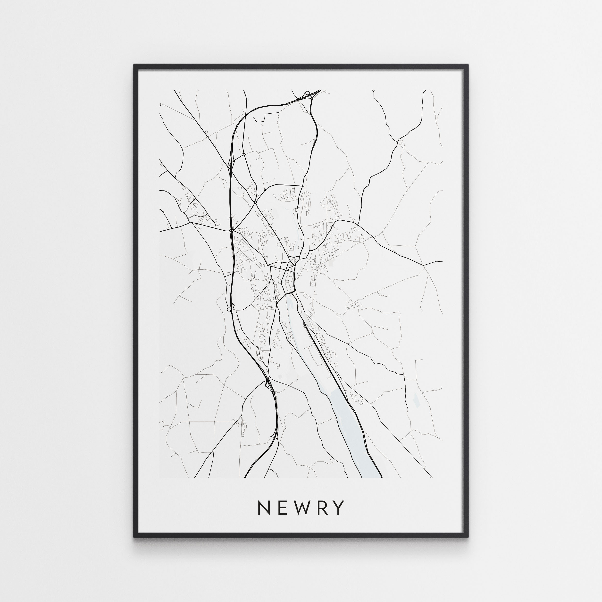 Prints Digital Prints City Map Print Printable Map Newry Northern ...