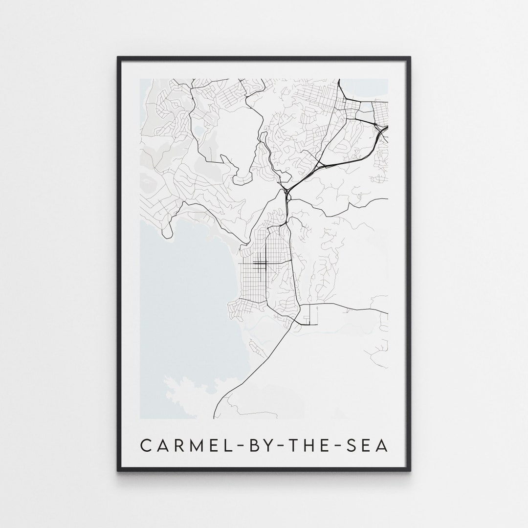 Carmel-by-the-sea Map Print - Minimal Carmel by the Sea Poster Art ...