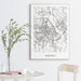 Hanoi Map Print Minimal Hanoi Poster Art Vietnam - Etsy