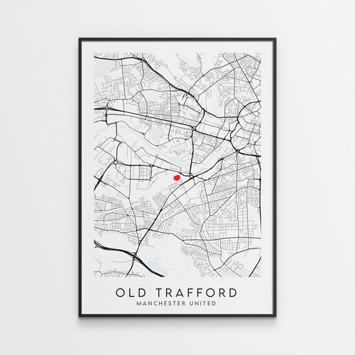 Old Trafford Manchester United Football Stadium Art Print - Etsy UK
