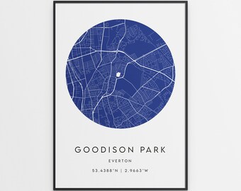 Everton Map Poster - Etsy