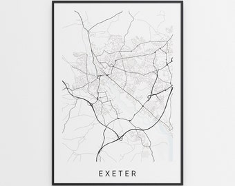 Exeter Map Poster | Etsy UK