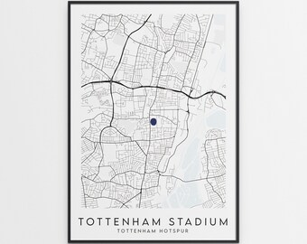 Tottenham Hotspur Stadium Map - Etsy