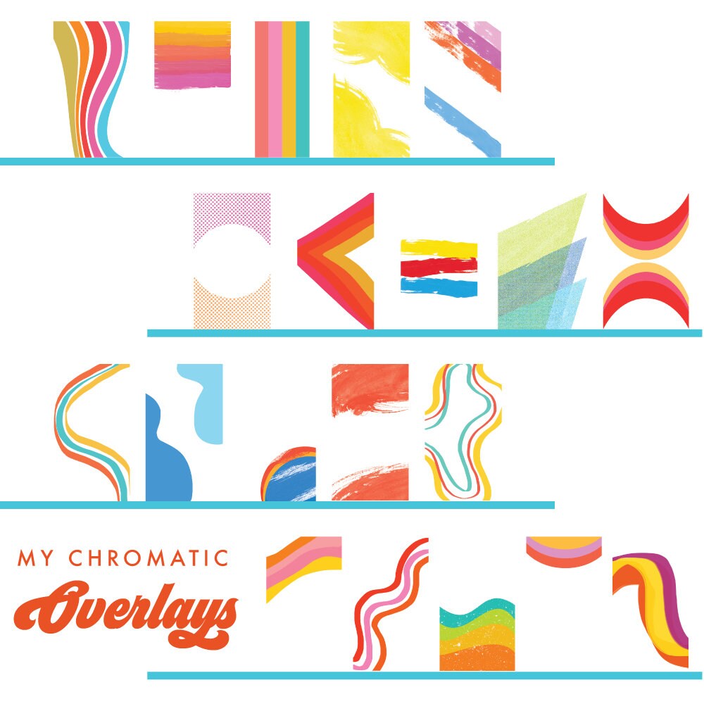 My Chromatic Overlays Pack- Whimsical Digital Transparent Design ...