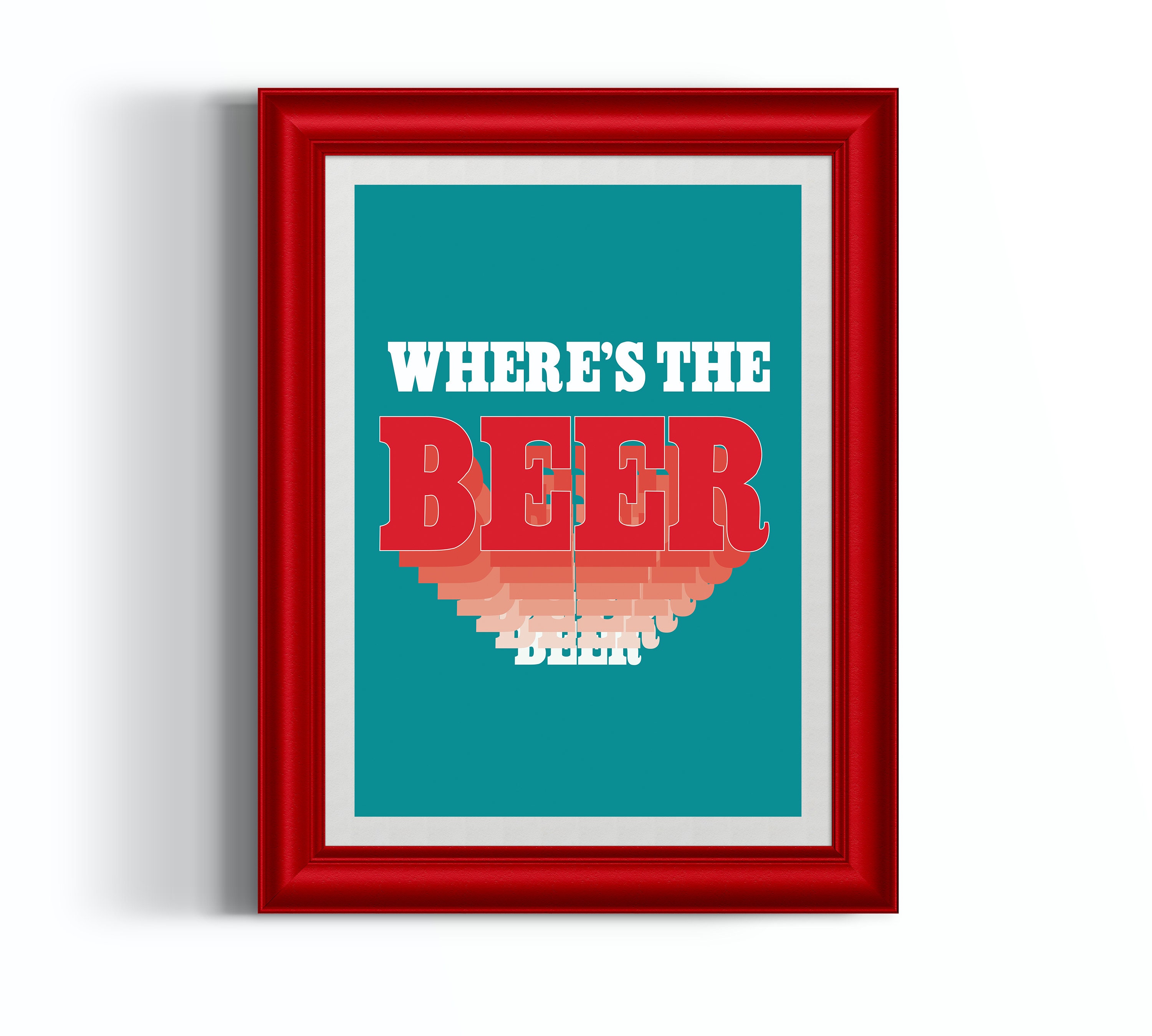 Retro "beer" Abstract Art Printable, Instant Download, Colorful Prints ...