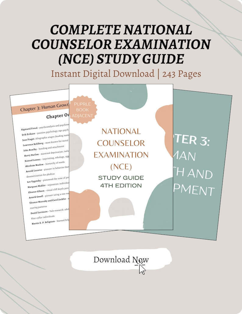 Full National Counselor Examination (NCE) Study Guide | 243 Pages ...