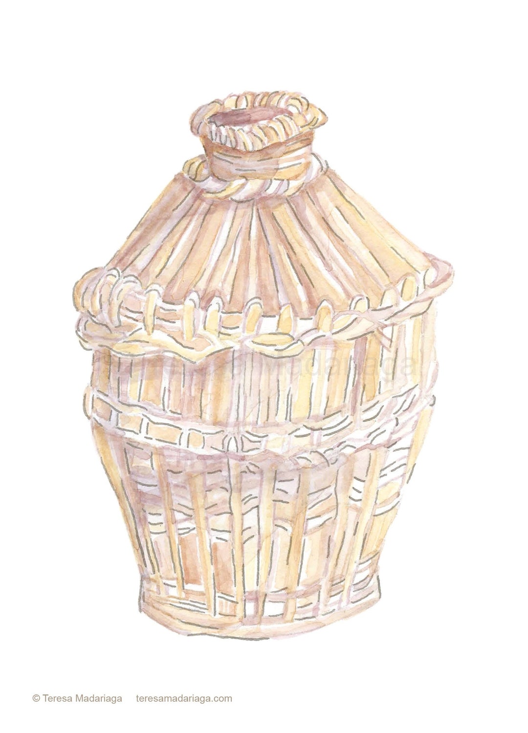 Traditional Basket of the Philippines - Hand Illustrated Postcard - Etsy