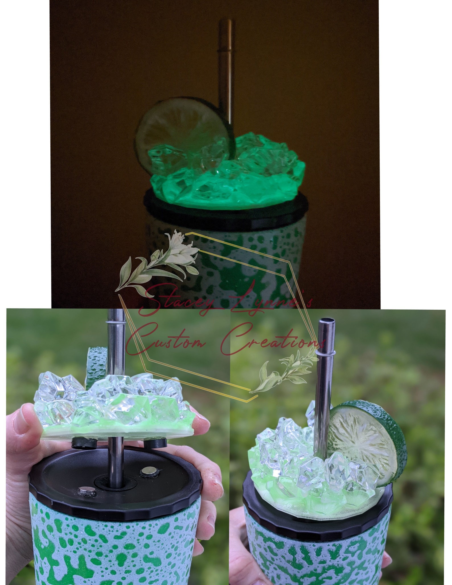 Tumbler Ice Topper 3D Printed Base | Removable Ice Topper | Multiple ...