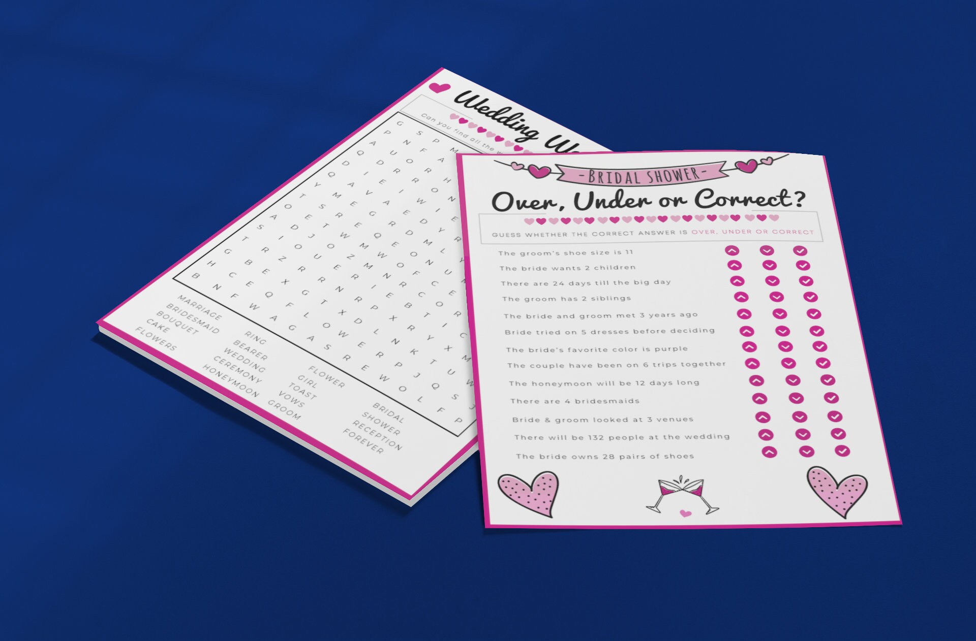 Printable Bridal Shower Game Planner Wedding Shower Games Etsy