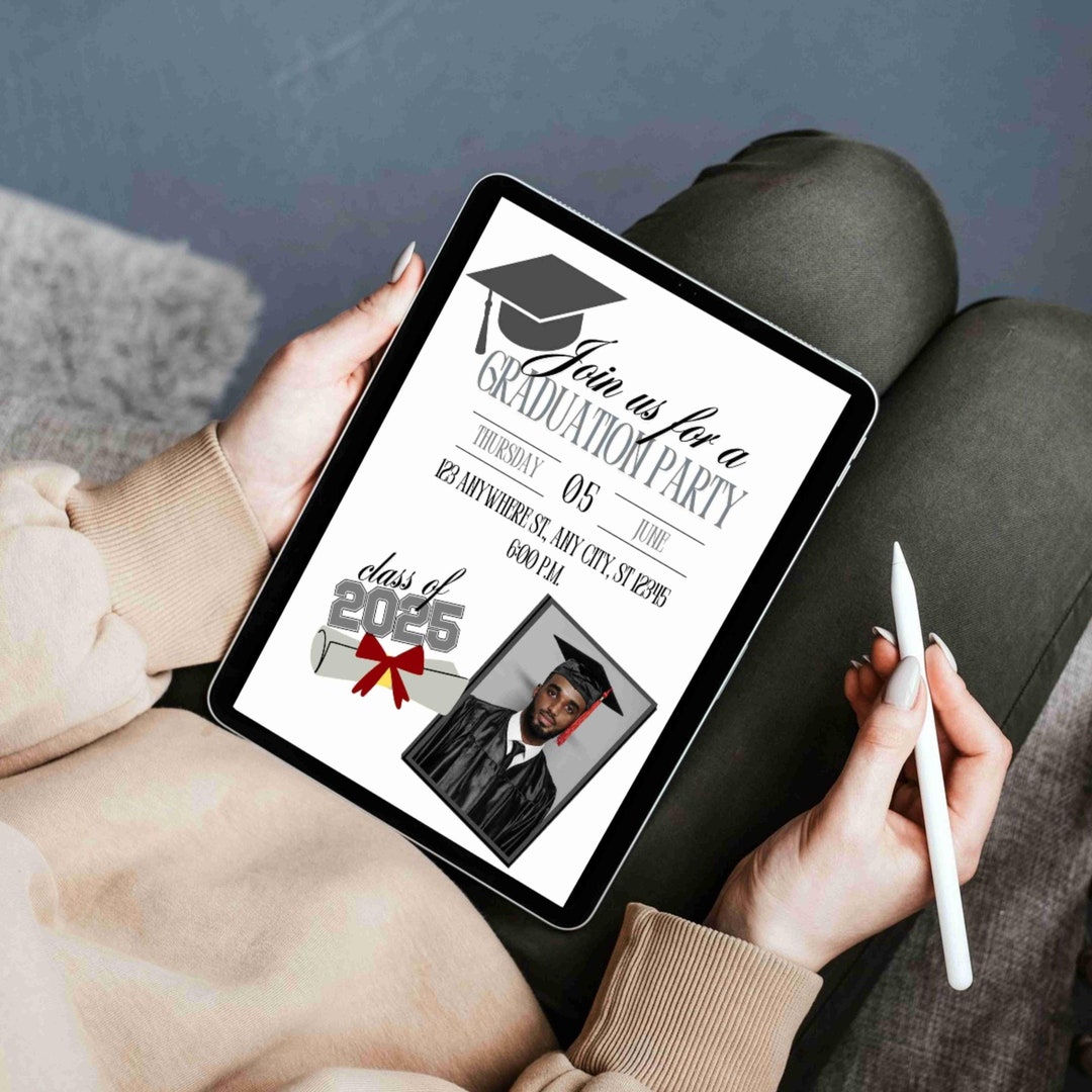 Editable Graduation Party Invitation Template, Graduation Class of 2025 ...